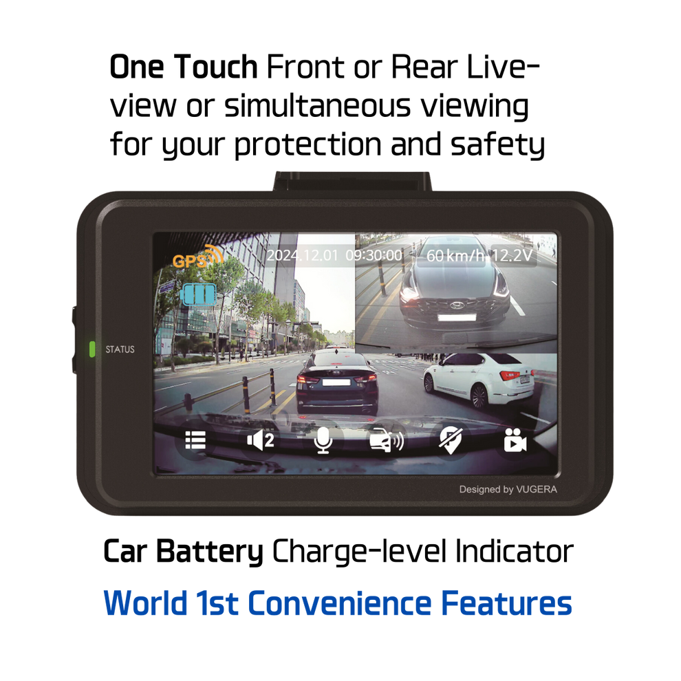 [Installed] Vugera SV2 Pro 2.5K 128GB 2CH Front & Rear Dashcam ...